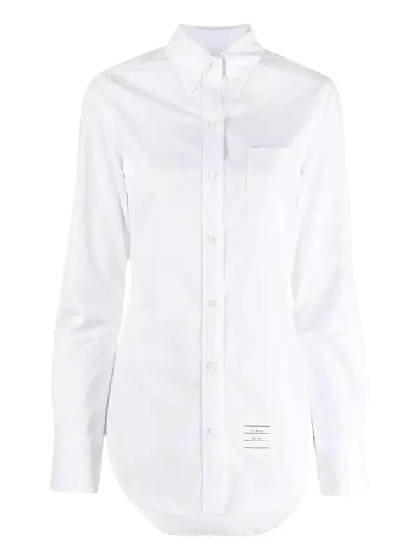 Thom Browne Logo Decal Button Shirt - White
