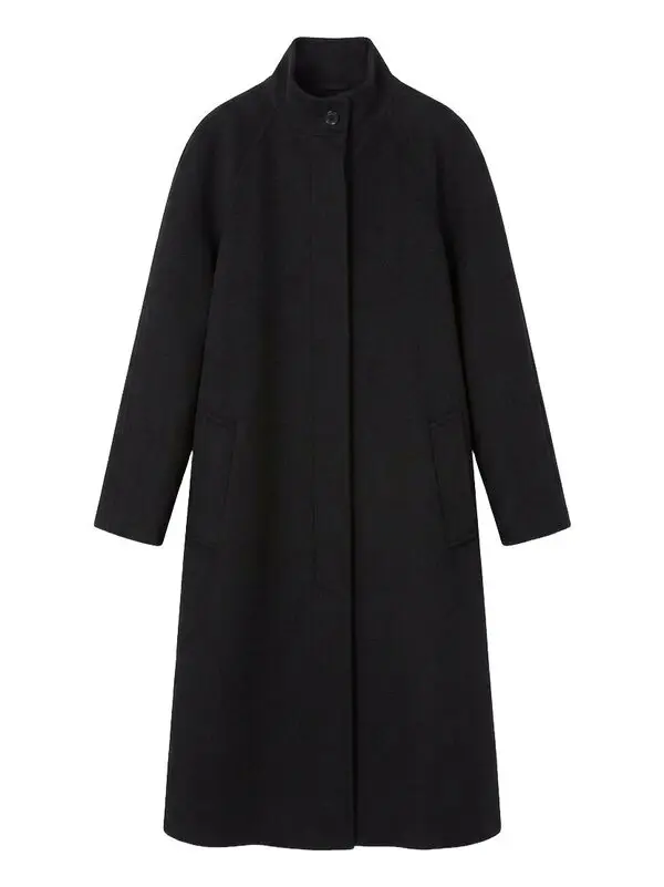 Loewe Long Sleeve Coat - Black