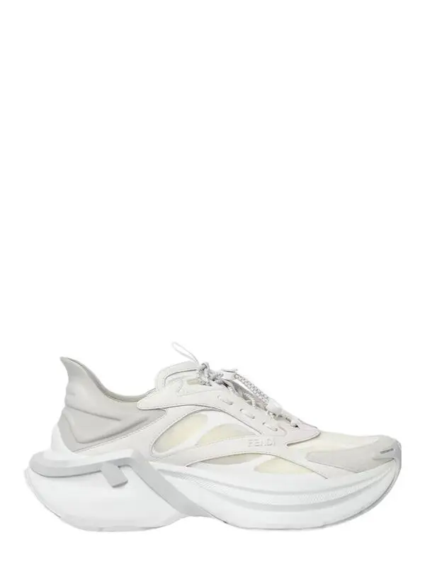 Fendi F-light Lace-up Low-top Sneakers - White