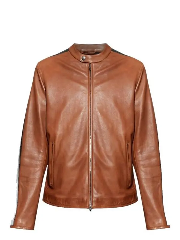 DIESEL® Leather Panelled Jacket - Brown