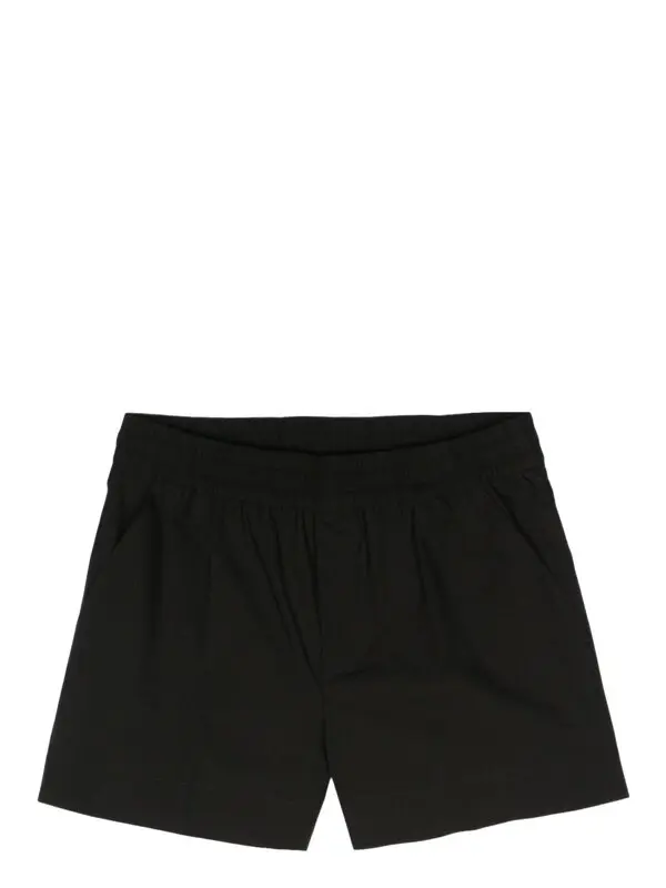 P.a.r.o.s.h Poplin Shorts With Pressed Crease - Black