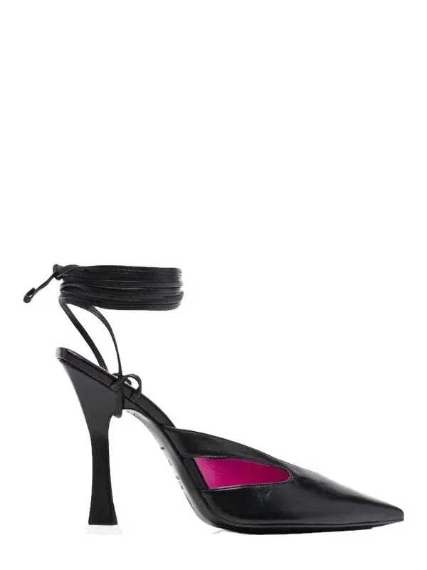 Attico Pointed-toe Lace-up High Heel Pumps - Pink