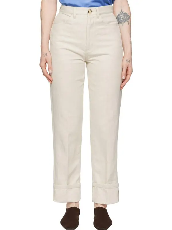 Nanushka High-waisted Straight-leg Trousers - White