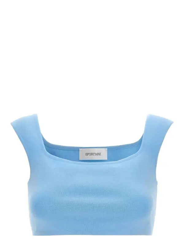 Sportmax Ribbed Knit Vest - Blue