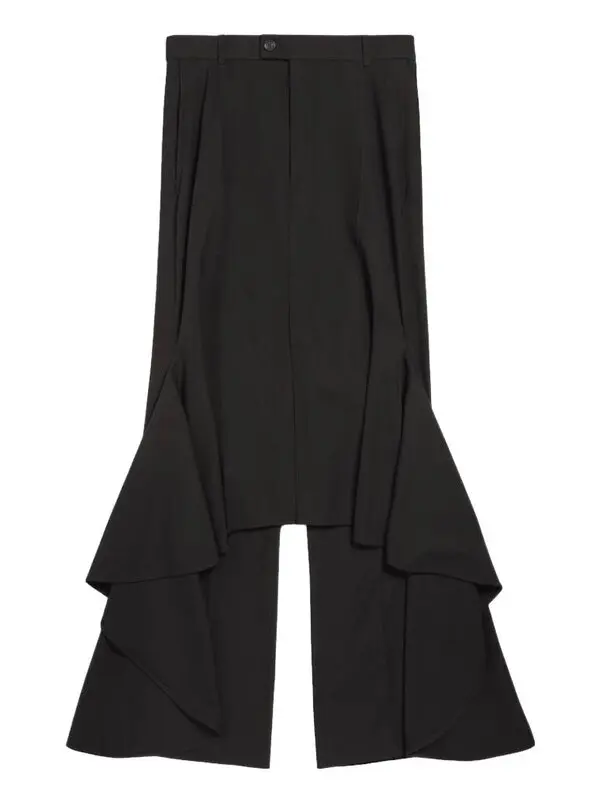 Balenciaga Deconstructed Godet Skirt - Black