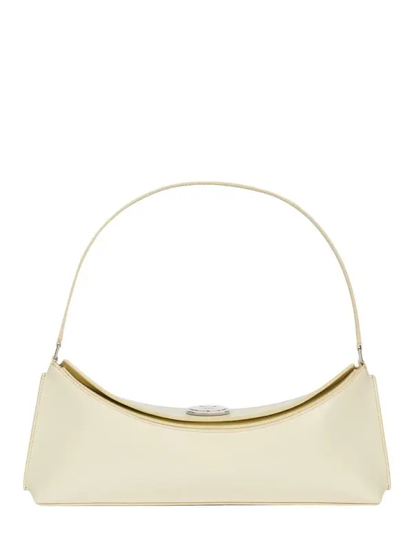Jacquemus Leather Shoulder Bag - Grayish Yellow
