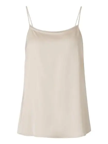 Peserico Satin Square-neck Top - White