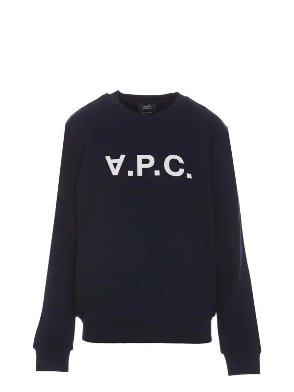 A.p.c. Logo Print Crewneck Sweatshirt - Black