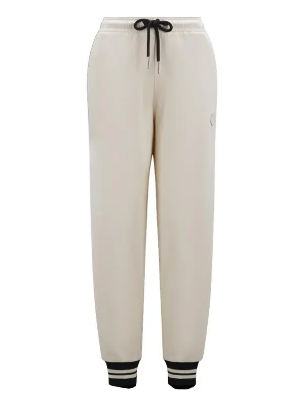 Moncler Logo Patch Detail Drawstring Sweatpants - White