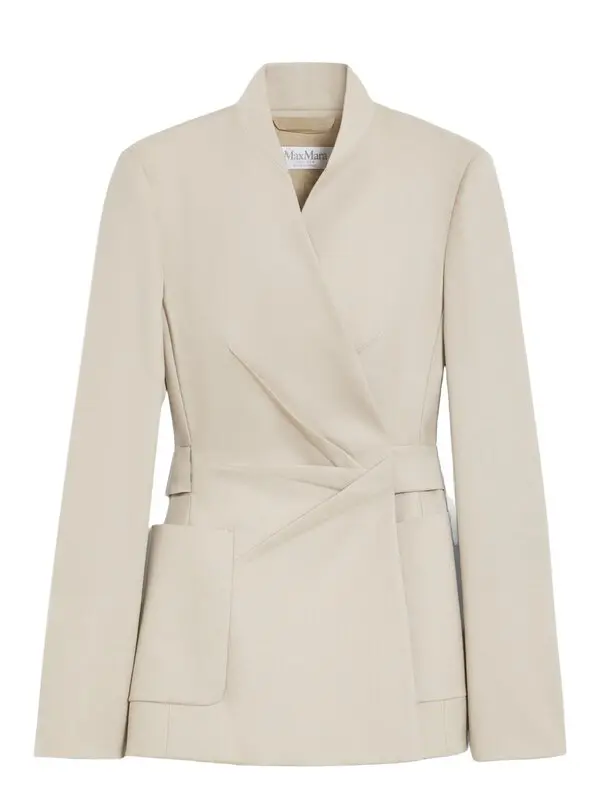Max Mara Wrap Design Long-sleeved Jacket - Beige