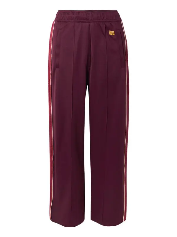 WALES BONNER Burgundy Jersey Track Pants - Red
