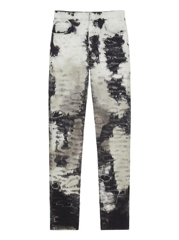Givenchy Distressed Slim-fit Jeans - Gray