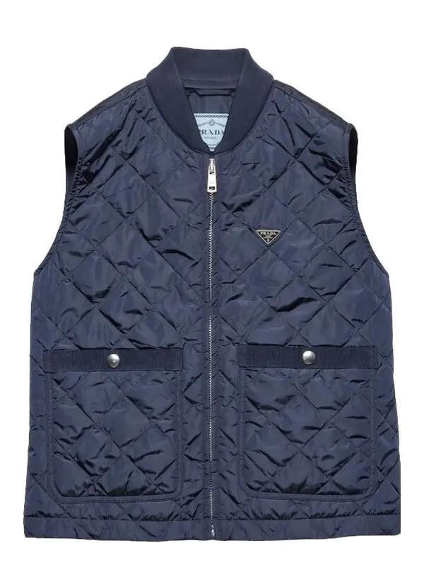 Prada Re-nylon Zipped Gilet - Royal Blue