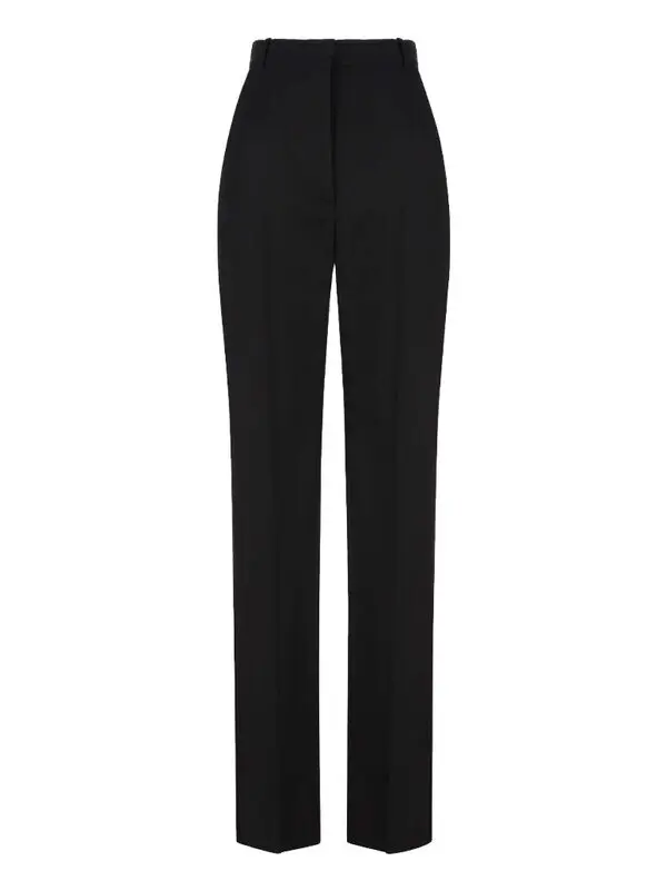 Alexander McQueen High-waist Pleat Detailed Trousers - Black