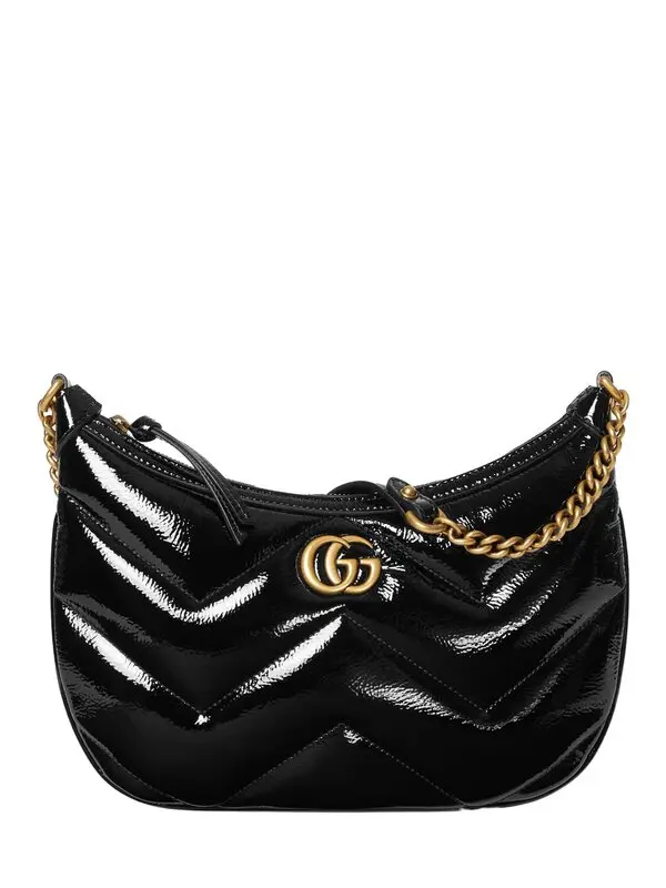 Gucci Matelassé Chain Shoulder Bag - Black