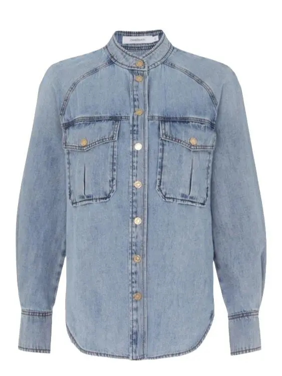 Zimmermann Long-sleeved Denim Shirt - Blue
