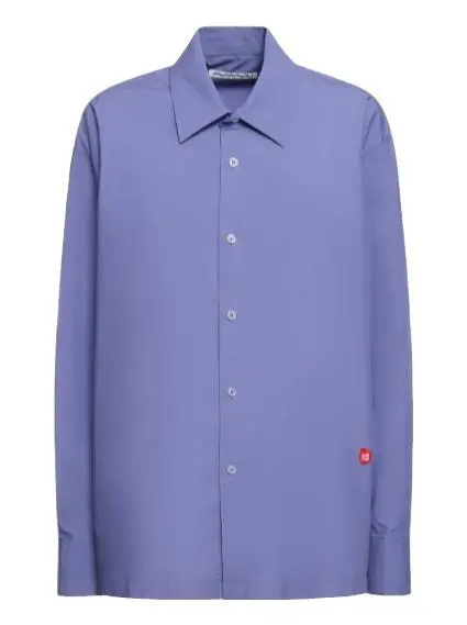 Alexander Wang Embroidered Logo Patch Shirt - Blue