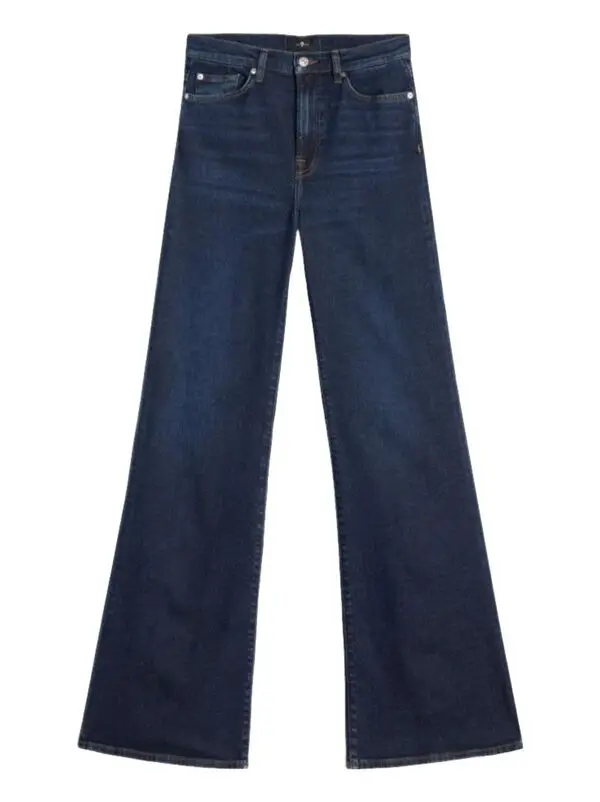 7 For All Mankind High Waist Flared Jeans - Dark Blue