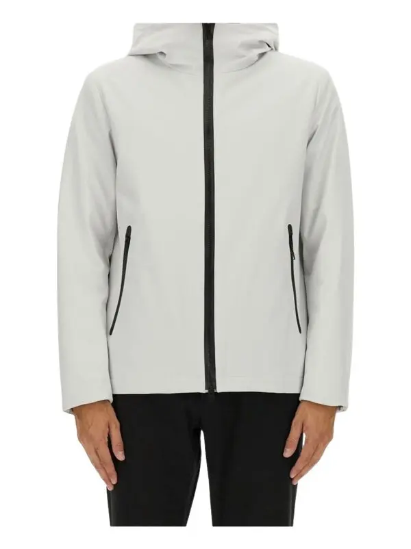 Woolrich Hooded Jacket With Long Sleeves And Zipper Closure - White