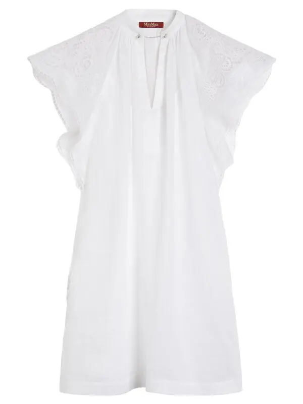 Max Mara Astor V-neck Mini Dress - White