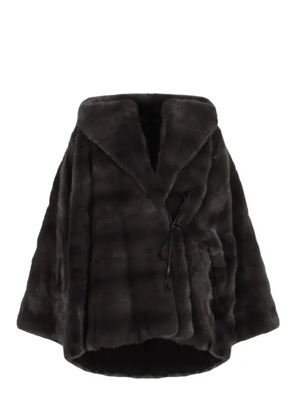 YVES SALOMON Belted Hooded Coat - No