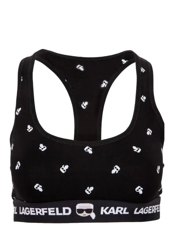 Karl Lagerfeld Logo Printed Sports Underwear - Black