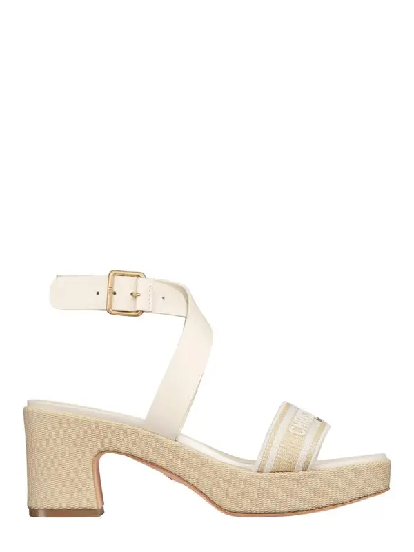 Dior Viera Dway Heeled Sandal - White