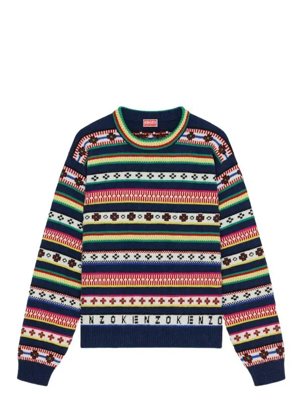 Kenzo Jacquard Crewneck Jumper - Black