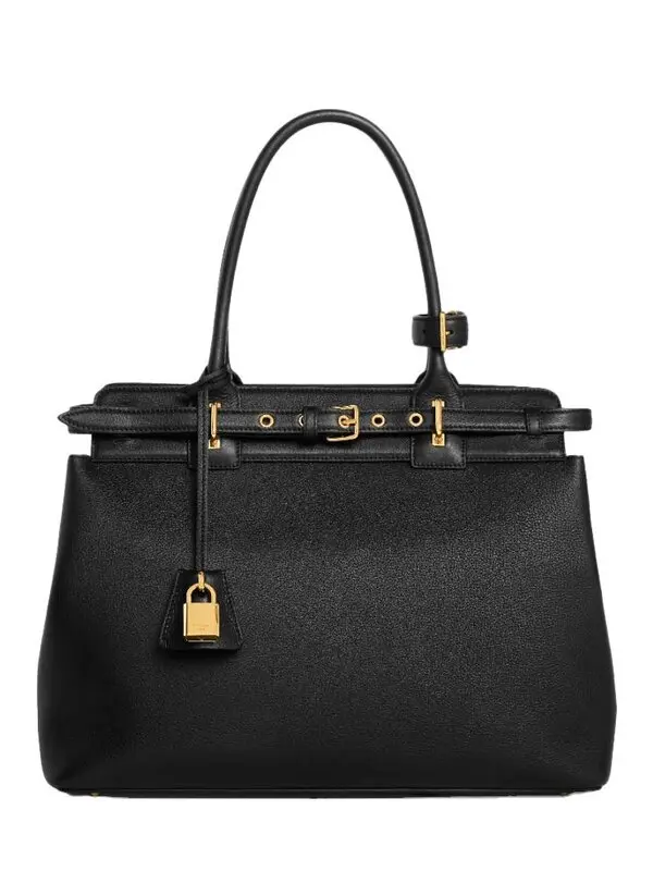 Celine Conti Bag In Calfskin - Black