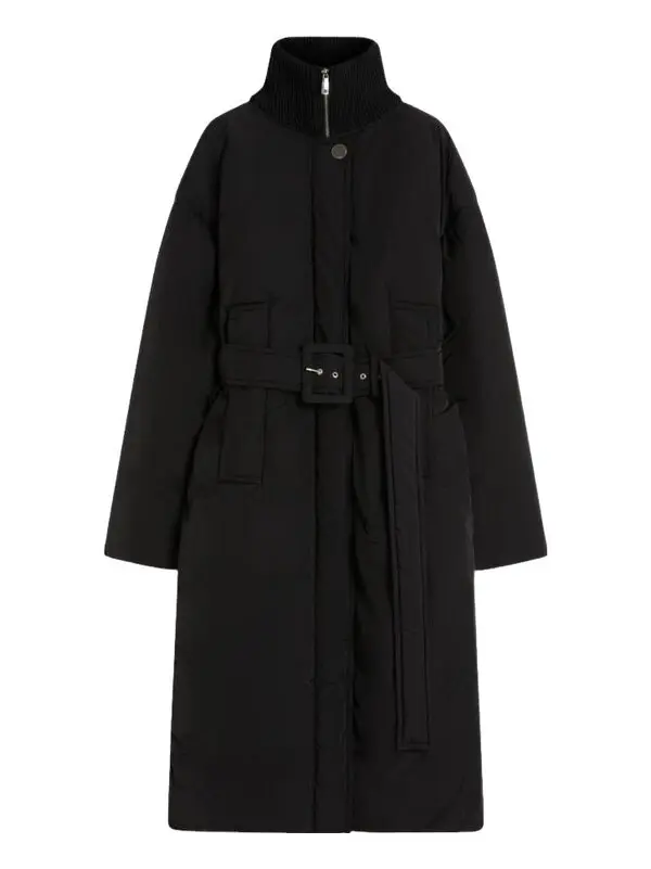 Sportmax Casarsa Funnel Neck Coat - Black