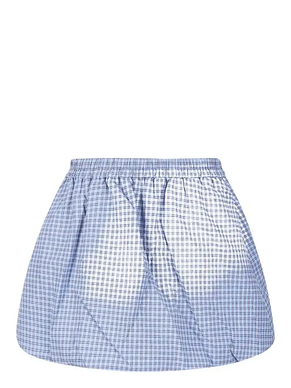 Baum Und Pferdgarten Checked Lantern Hem Skirt - Blue