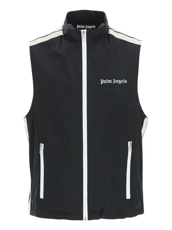 Palm Angels Logo Print Vest - Black