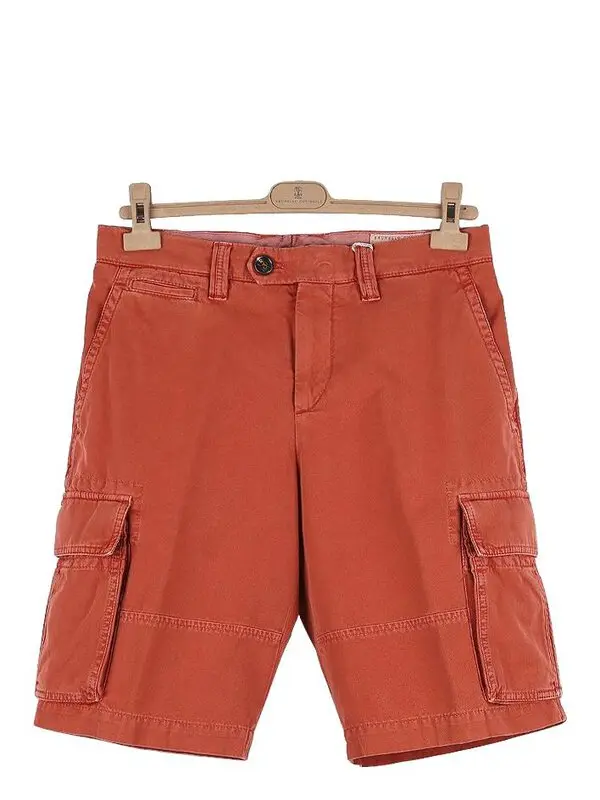 Brunello Cucinelli Cotton Cargo Shorts - Brown