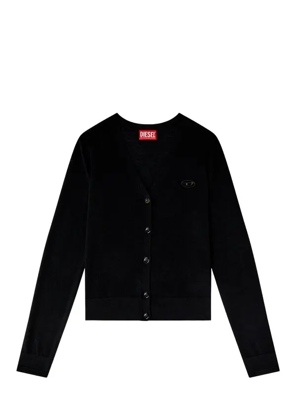 DIESEL® M-alima Knit Cardigan - Black