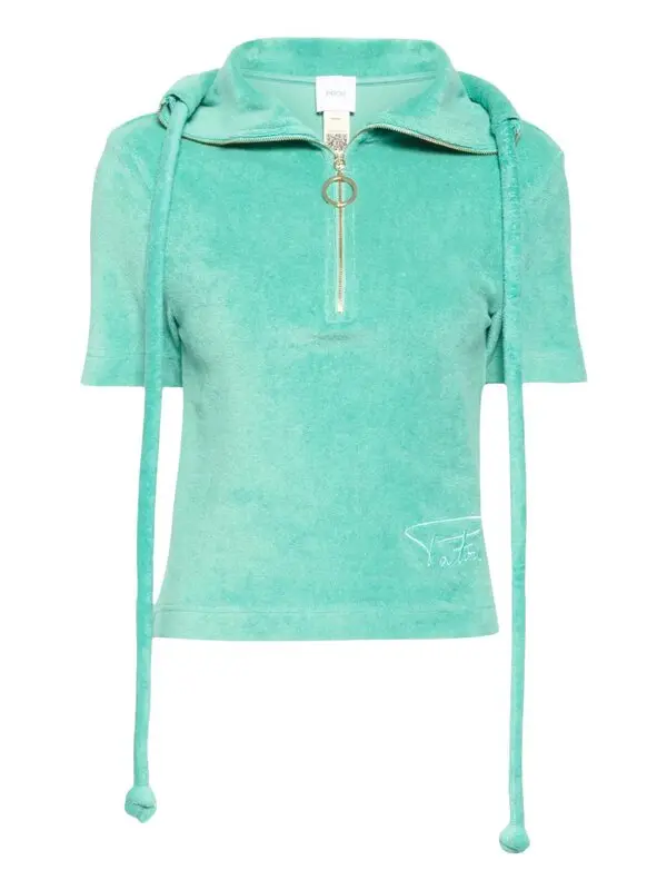 PATOU Half-zip Terrycloth Polo Shirt - Green