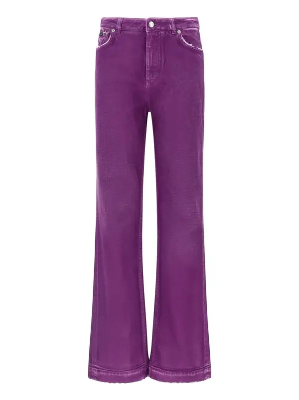 Dolce & Gabbana Cotton Jeans - Purple