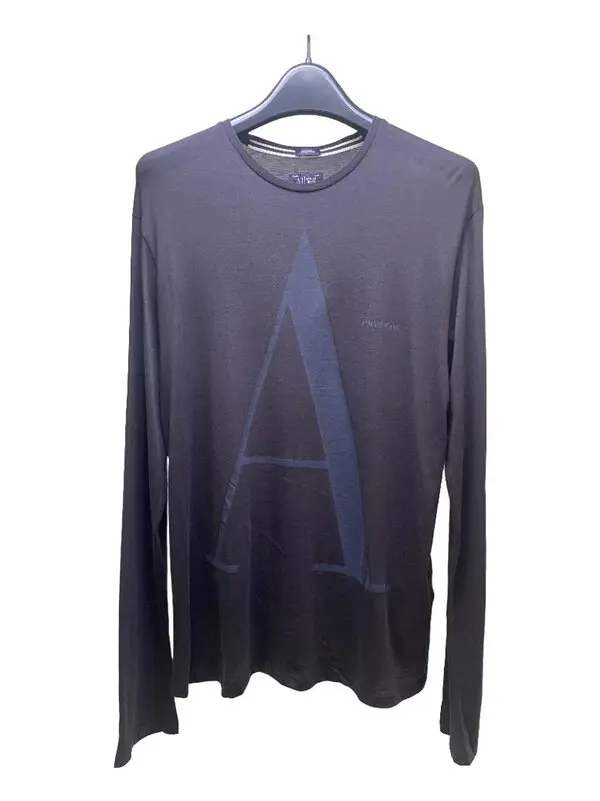 Emporio Armani Logo T-shirt With Round Neck - Black