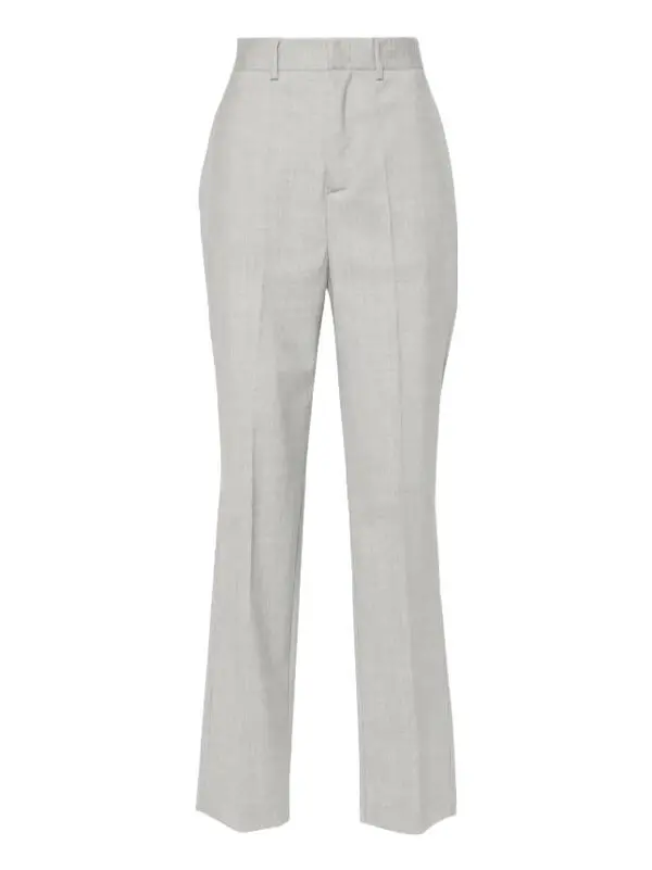 P.a.r.o.s.h High-waist Tailored Straight-leg Trousers - Gray