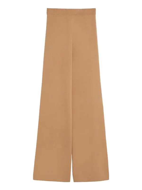 Max Mara Judy Wide Leg Knitted Trousers - Camel