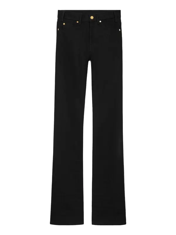 Celine Lulu Jeans In Raw Wash Denim - Black