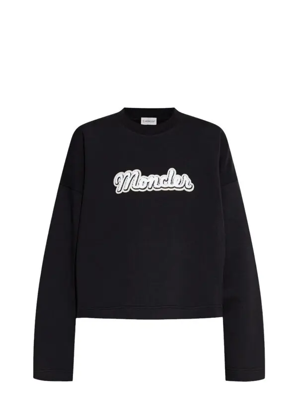 Moncler Logo Crewneck Sweatshirt - Black
