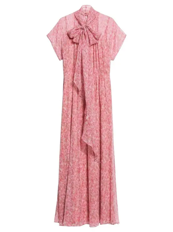 Max Mara Pleated Printed Dress - Peony