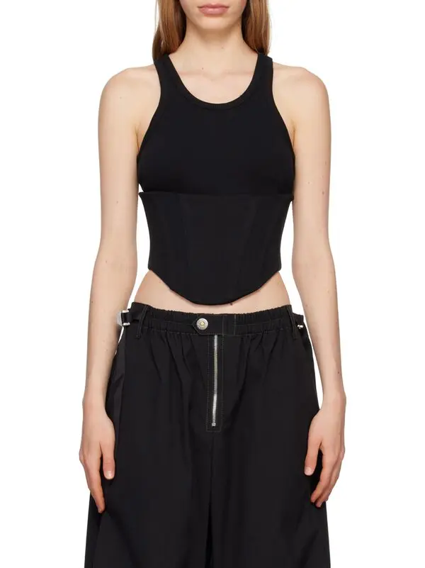 DION LEE Corset-style Top - Black