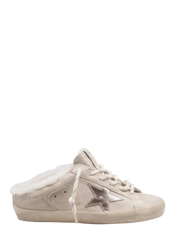GOLDEN GOOSE Super Star Lace-up Sabots - Nude