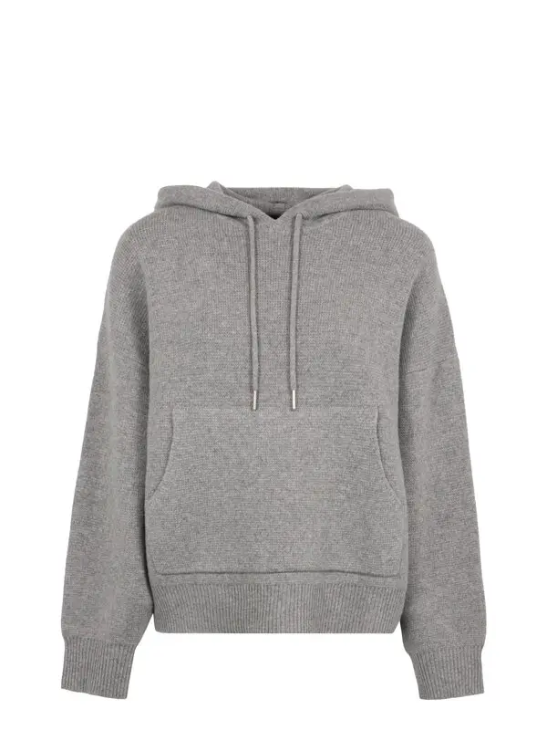 NILI LOTAN Dana Knit Pullover Hoodie - Gray