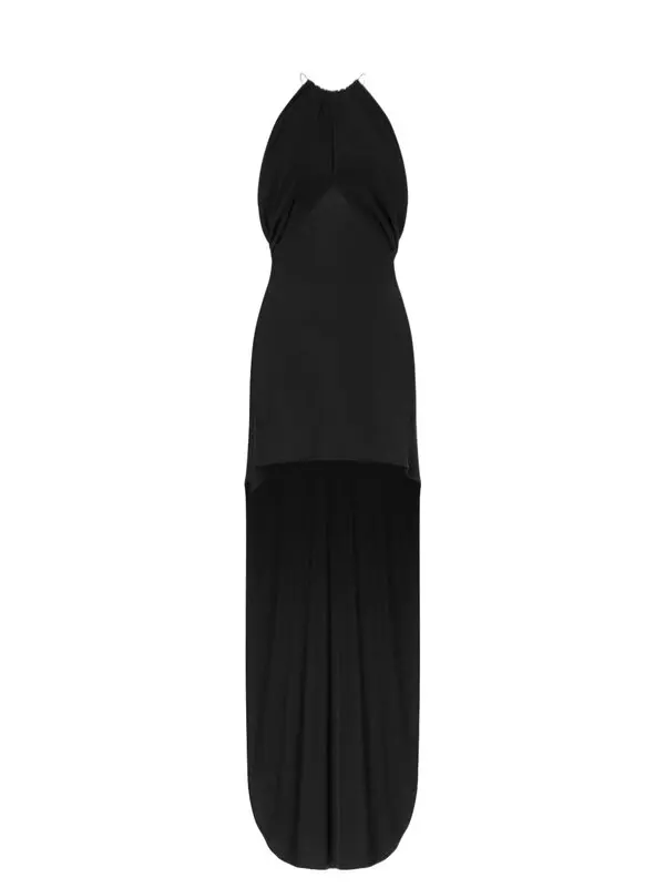 Philosophy Di Lorenzo Serafini Halterneck Draped Asymmetrical Dress - Black