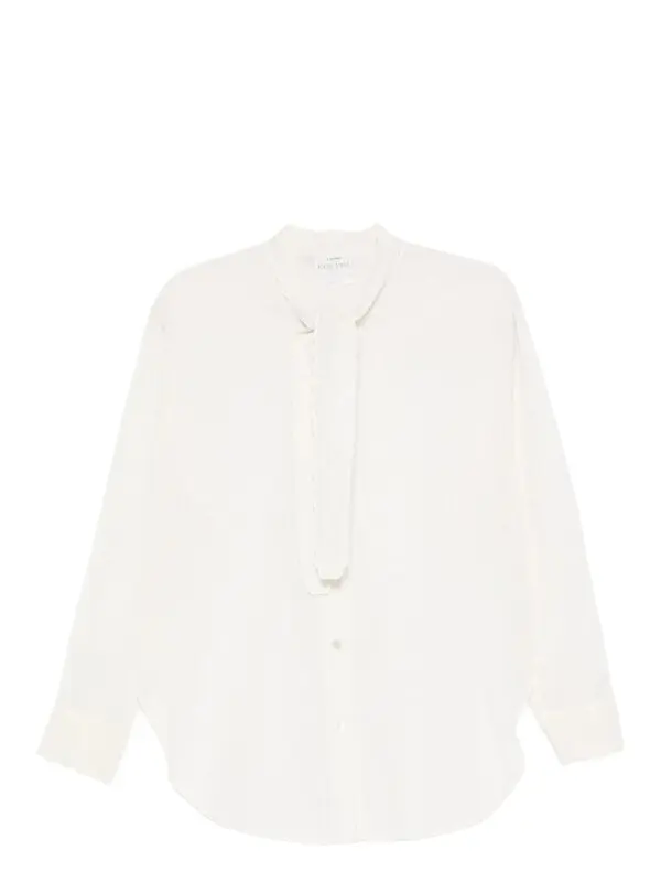 FORTE_FORTE Ruffled Shirt - White
