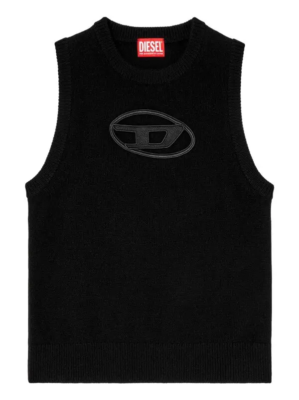 DIESEL® M-argarin-sl Knitted Tank Top - Black