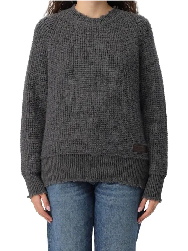 Dsquared2 Crew Neck Long-sleeved Sweater - Black