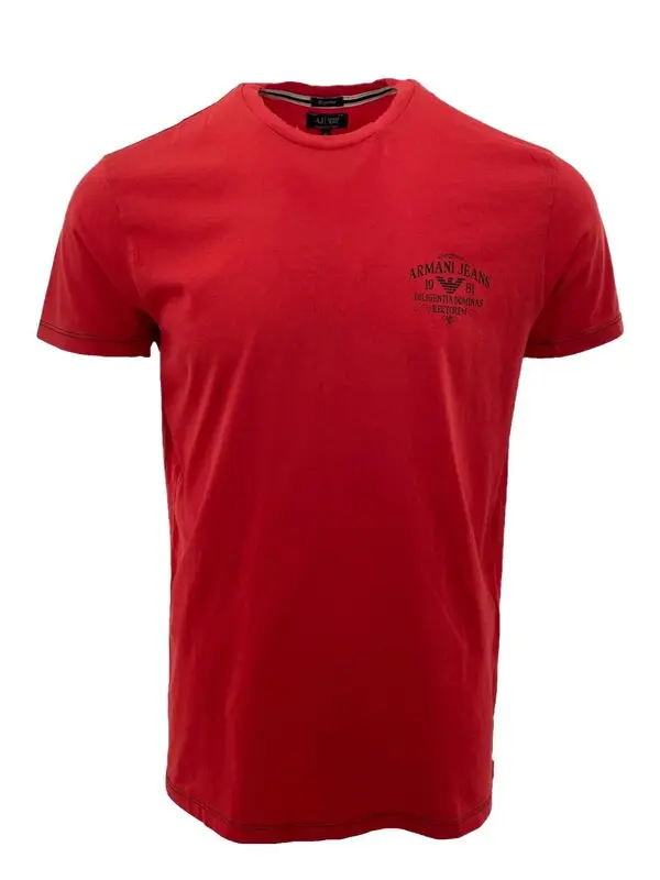 Emporio Armani Item O-neck Short-sleeved T-shirt - Red